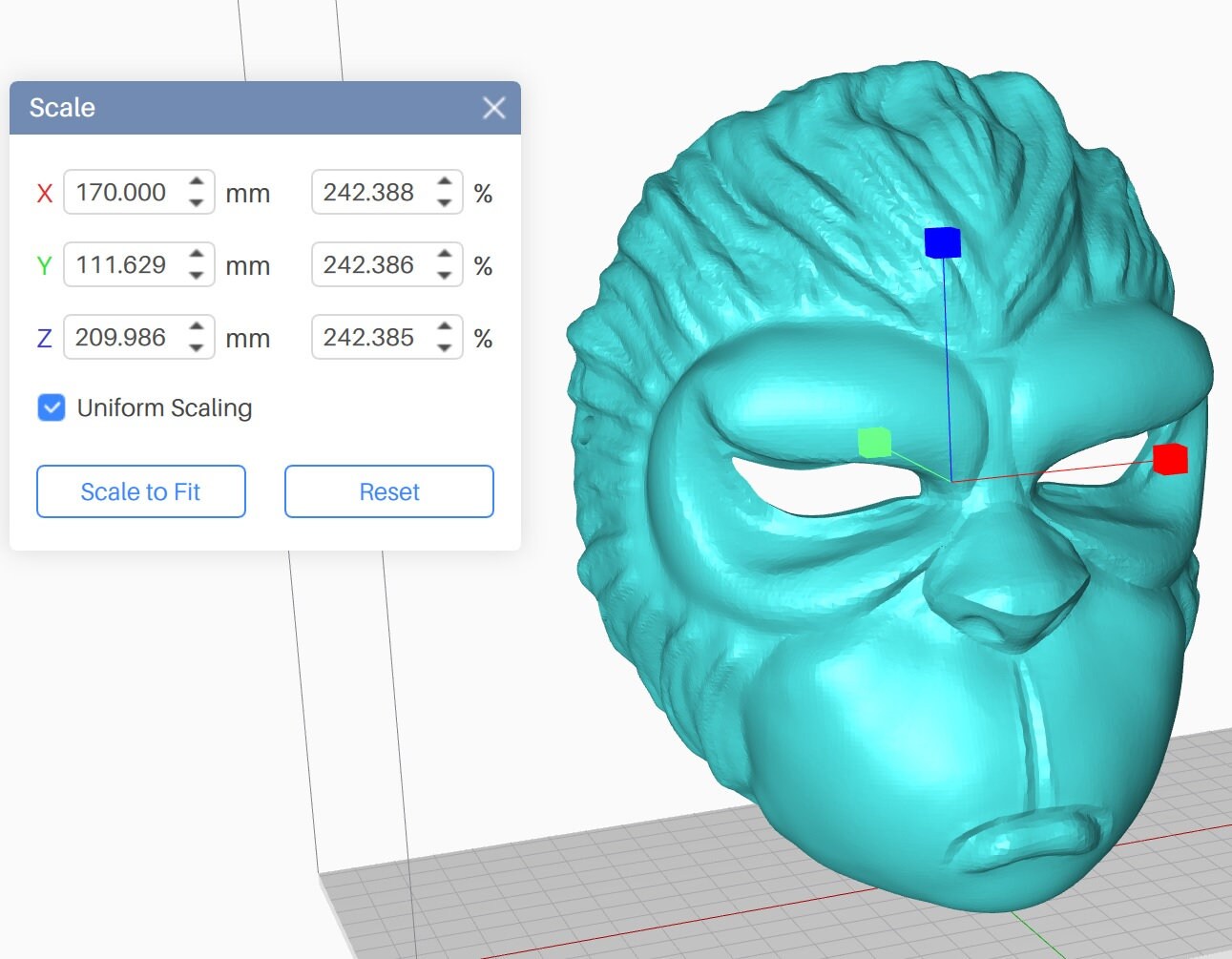 Wearable Cute Simian Monkey Mask 3D Printing File Stl - Etsy