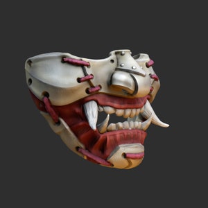 Oni Mask 7 Half Face 3D Printing File Stl - Etsy