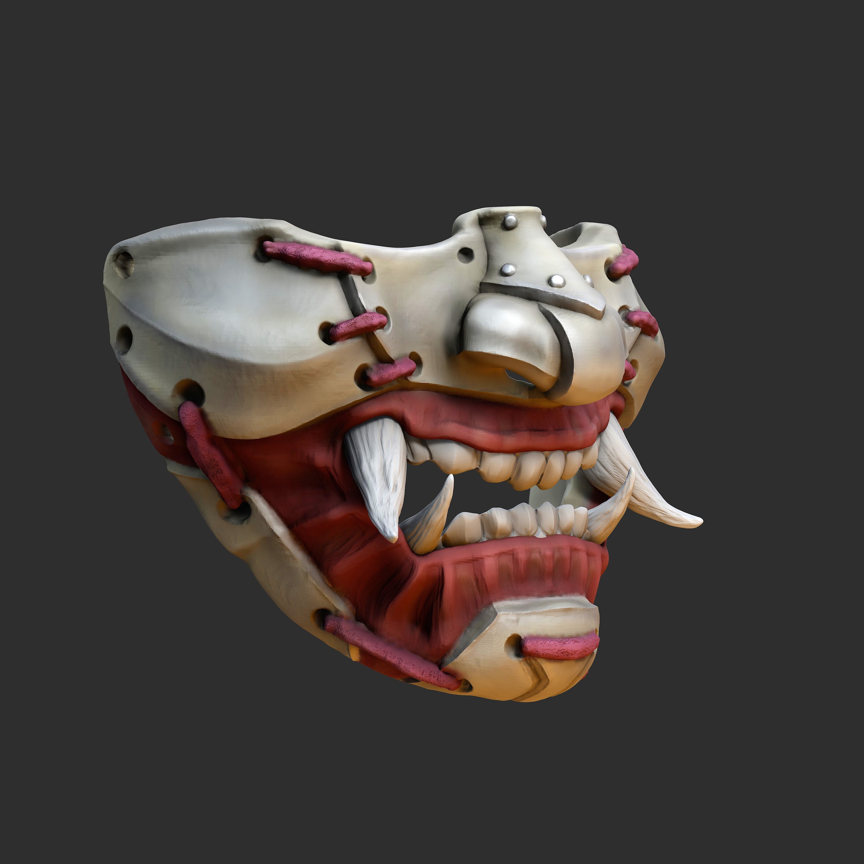 Oni Mask 7 Half Face 3D Printing File Stl - Etsy