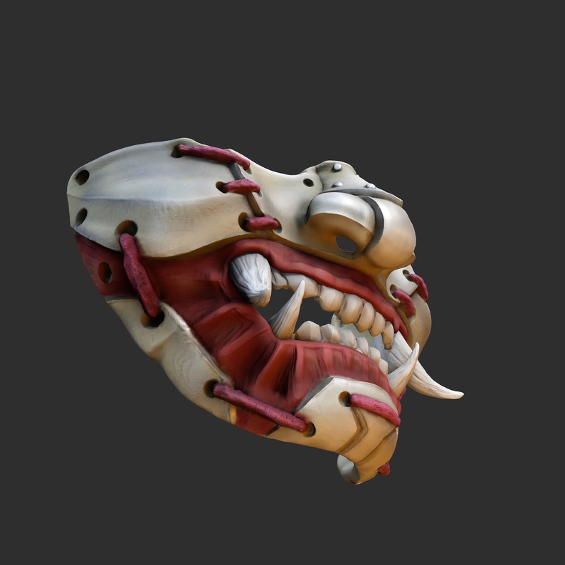 Oni Mask 7 Half Face 3D Printing File Stl - Etsy