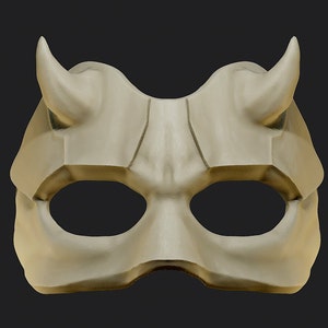 Oni Mask 12 Half Demon Face for 3d Print Stl File - Etsy