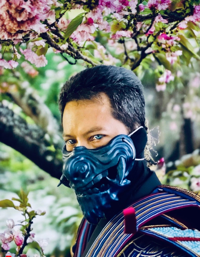 Oni Mask 2 Demon Half Face 3D Printing File Stl - Etsy