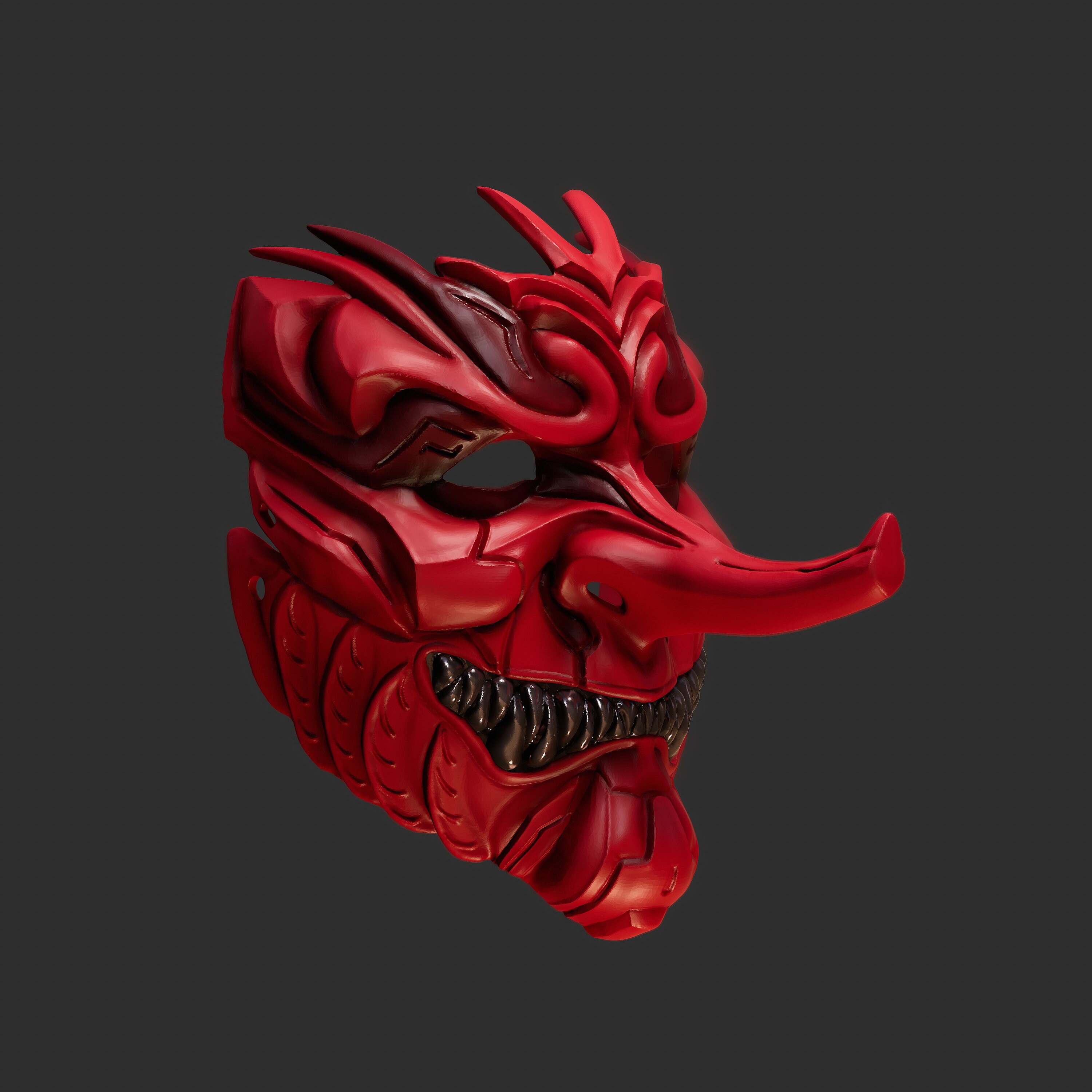Tengu 2 Oni Mask 16 Demon Full Face Stl 3d Printer - Etsy