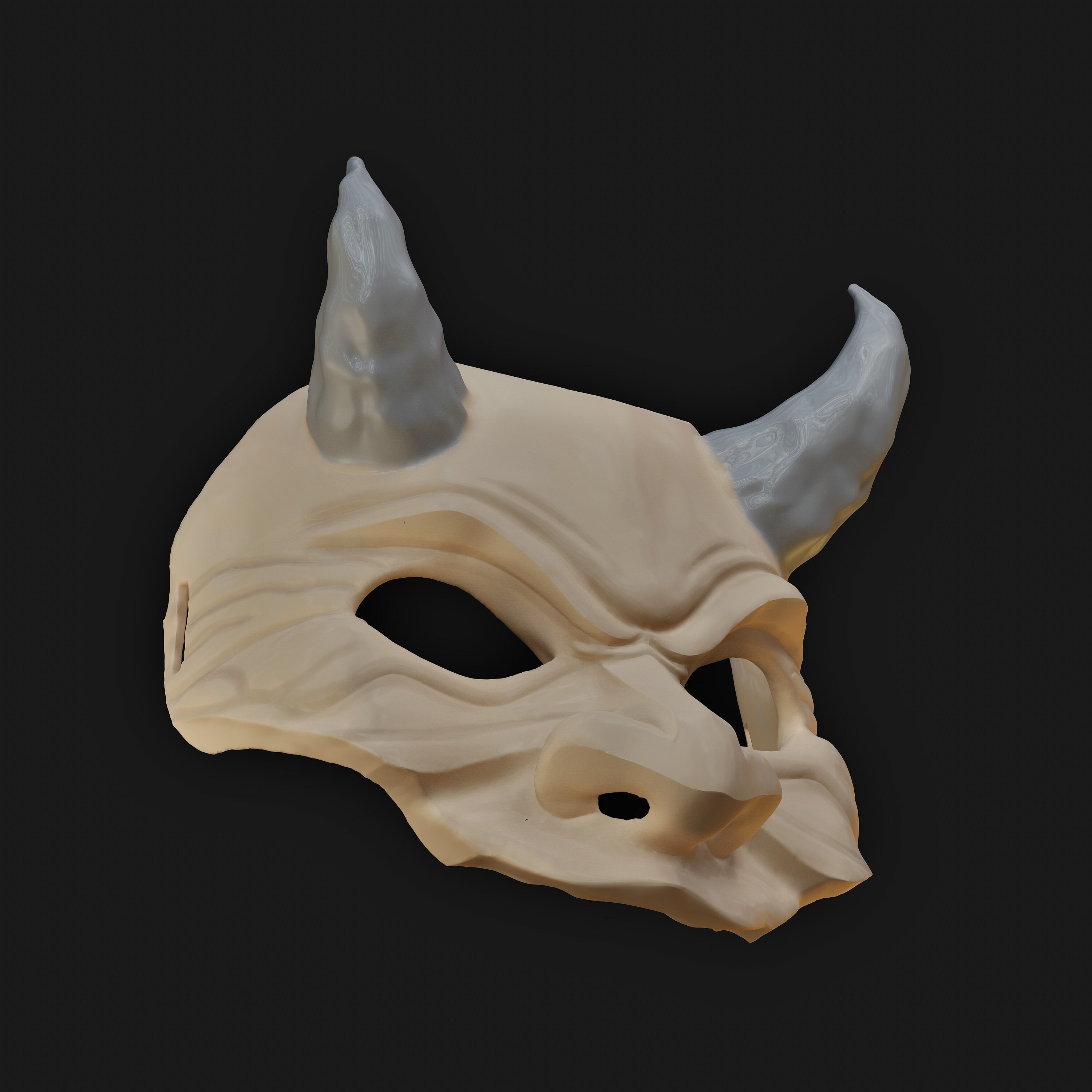 Oni Mask 9 Half Face 3D Printing File Stl - Etsy