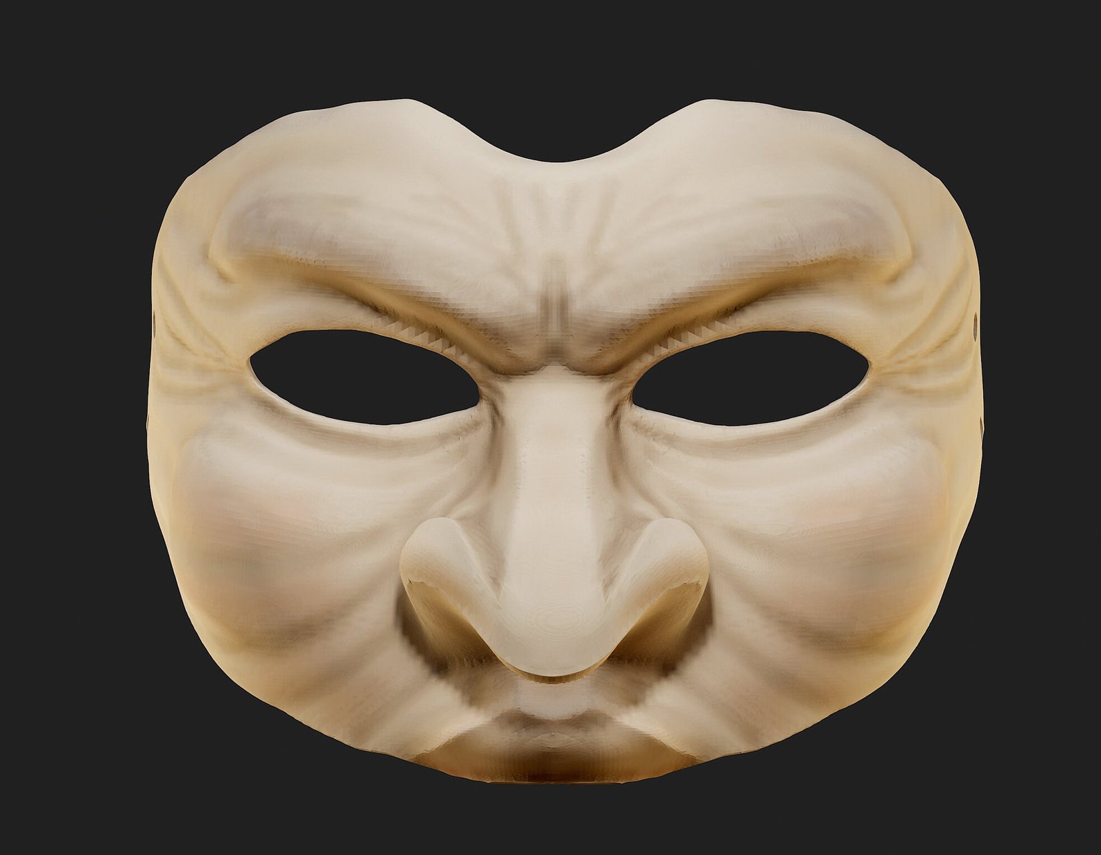 Oni Mask 13 Angry Demon Half Face 3D Printing File Stl - Etsy