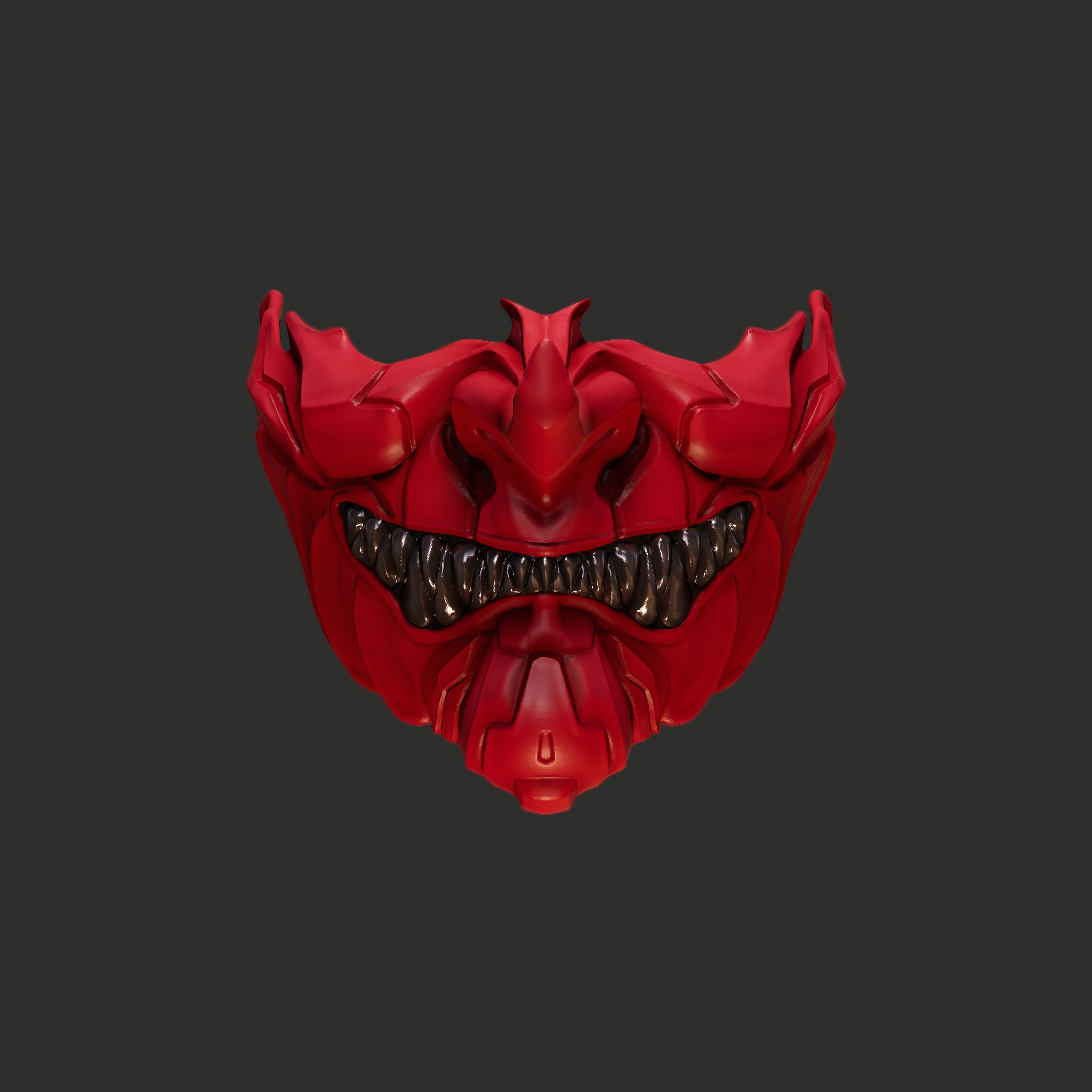 Tengu Half Face Oni Mask 16 Demon Half Face Stl 3d Printer - Etsy