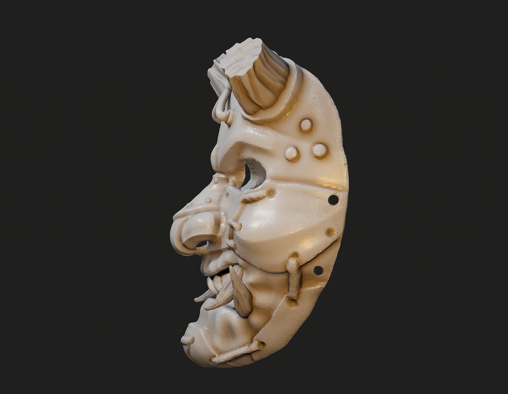 Oni Mask 7 Broken Horn 3D Printing File Stl - Etsy