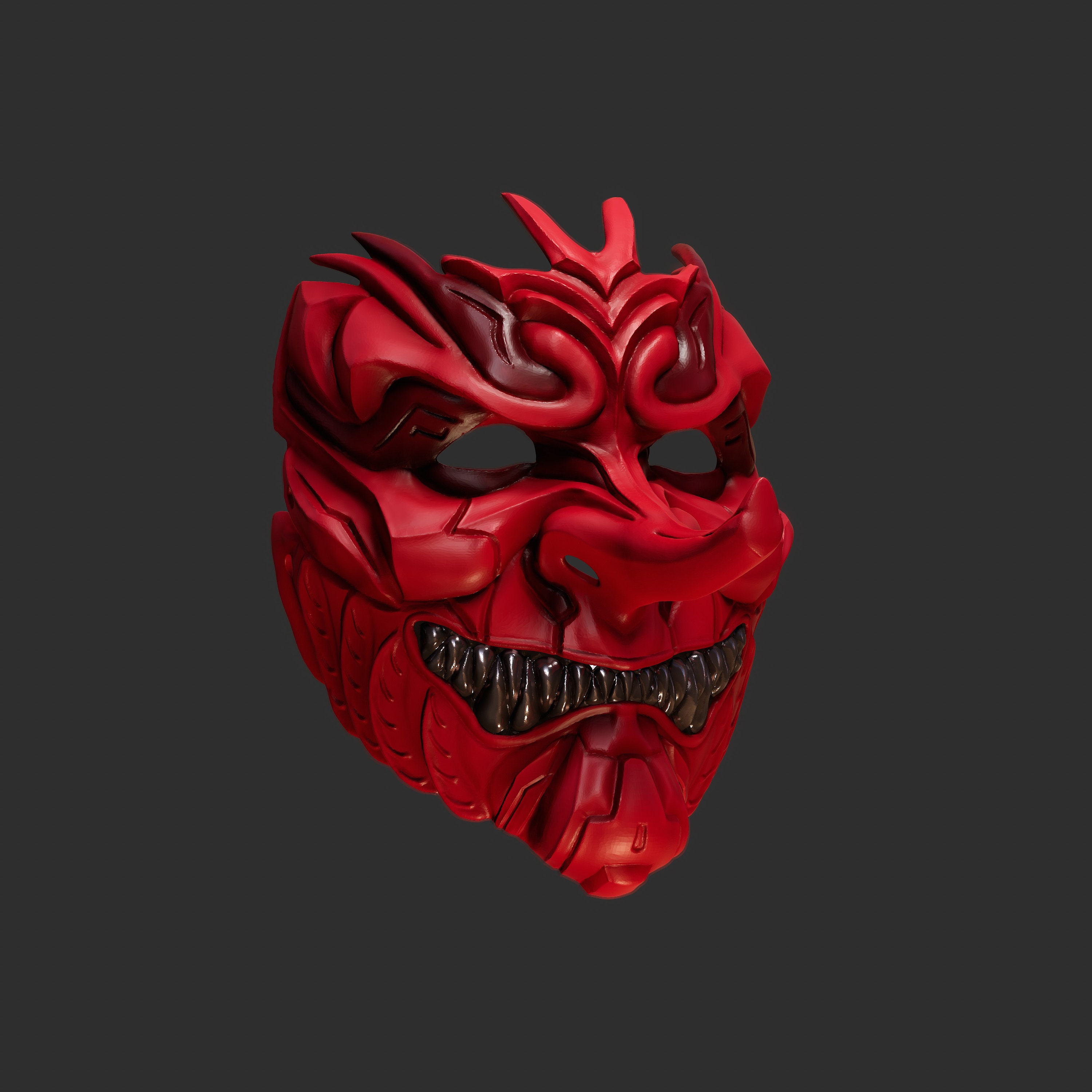 Tengu 2 Oni Mask 16 Demon Full Face Stl 3d Printer - Etsy