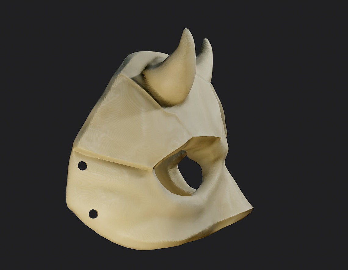 Oni Mask 12 Half Demon Face for 3d Print Stl File - Etsy