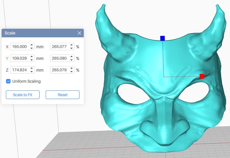 Oni Mask 9 Half Face 3D Printing File Stl - Etsy