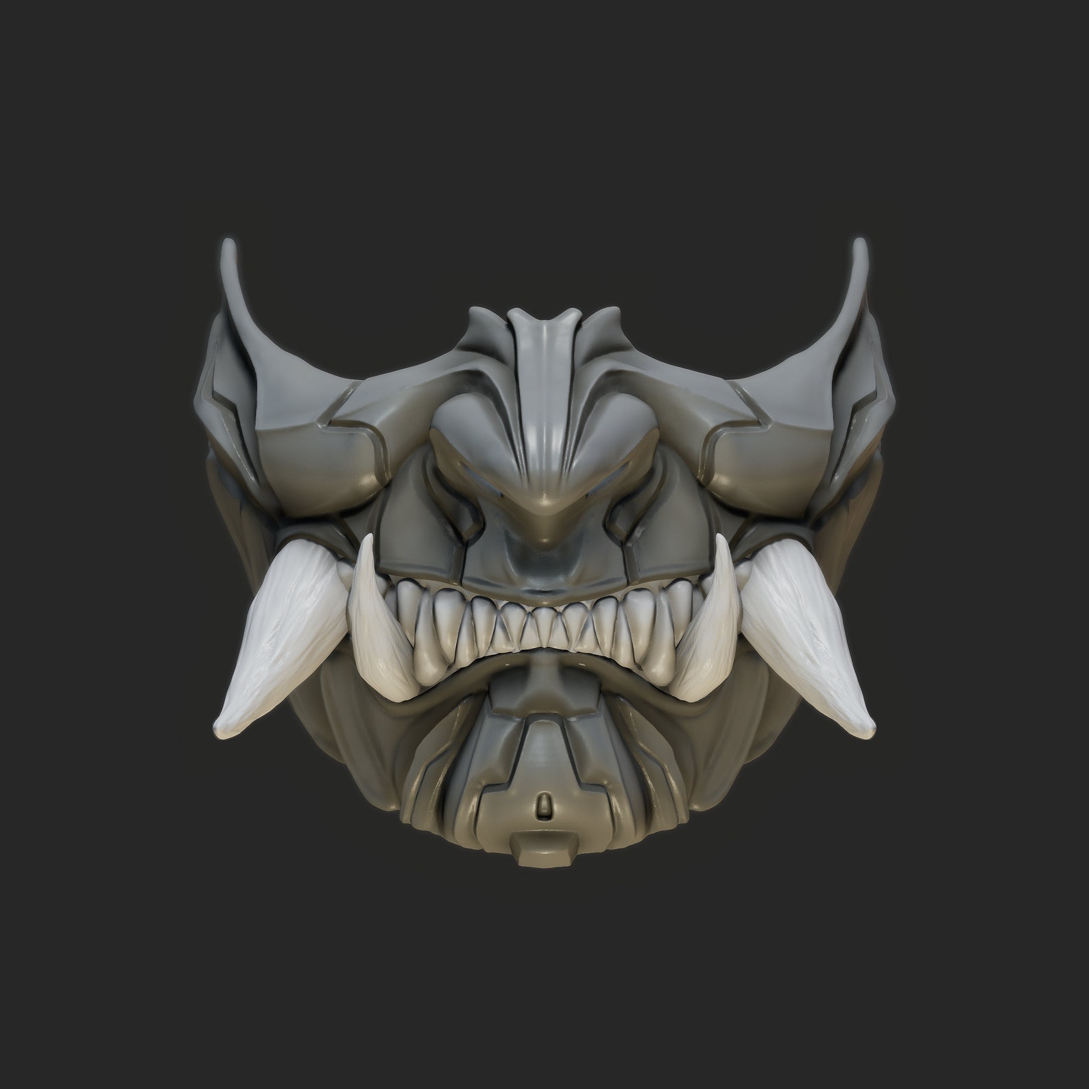 Oni Mask 16 Demon Half Face 3d Druck stl-Datei - Etsy.de