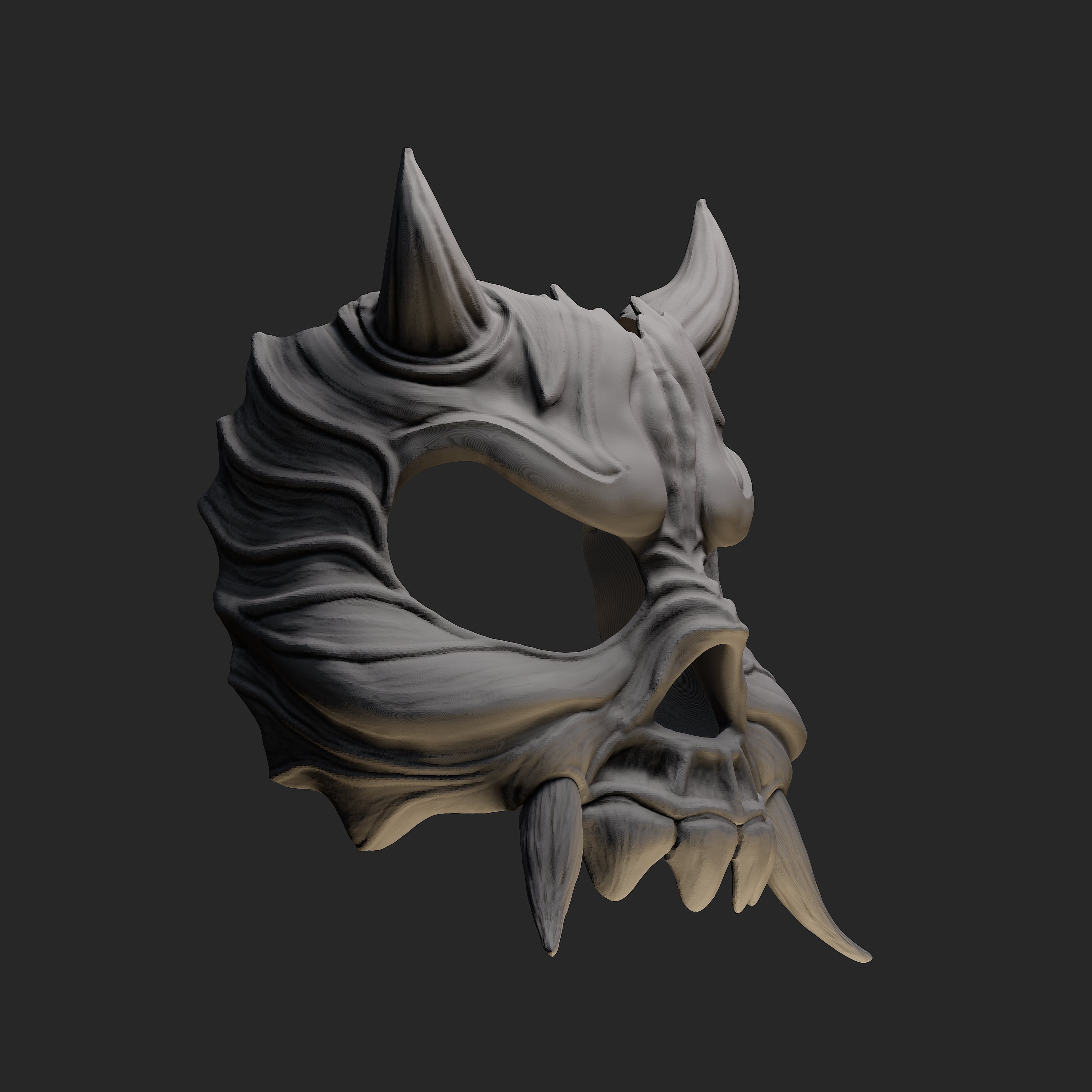 Wearable Mask 17 Skull Horn 3d Print Stl File - Etsy