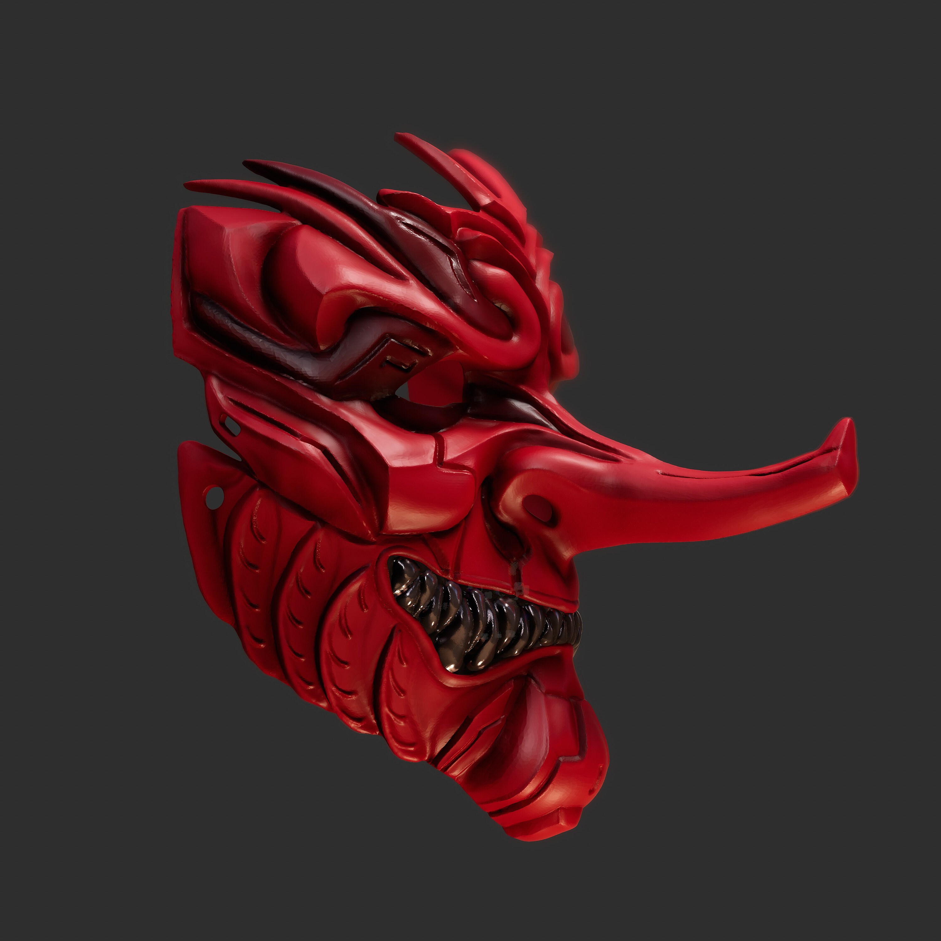 Tengu 2 Oni Mask 16 Demon Full Face Stl 3d Printer - Etsy