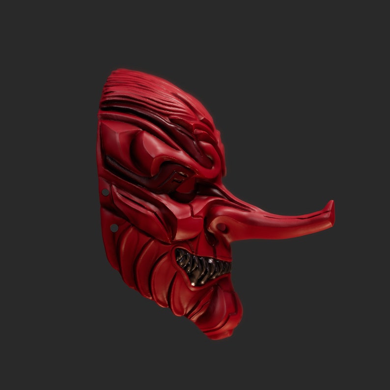 Tengu Oni Mask 16 Demon Full Face Stl 3d Printer - Etsy