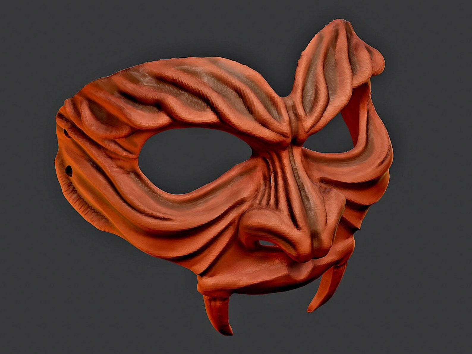 Oni Mask 13 Demon Half Face 3D Printing File Stl - Etsy