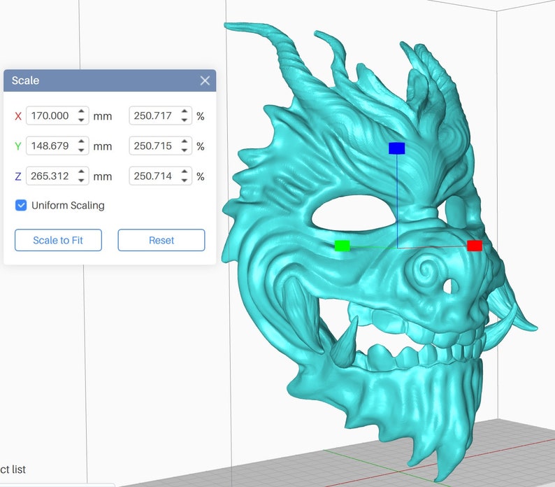 Oni Mask 2 Demon Full Face 3D Printing File Stl - Etsy