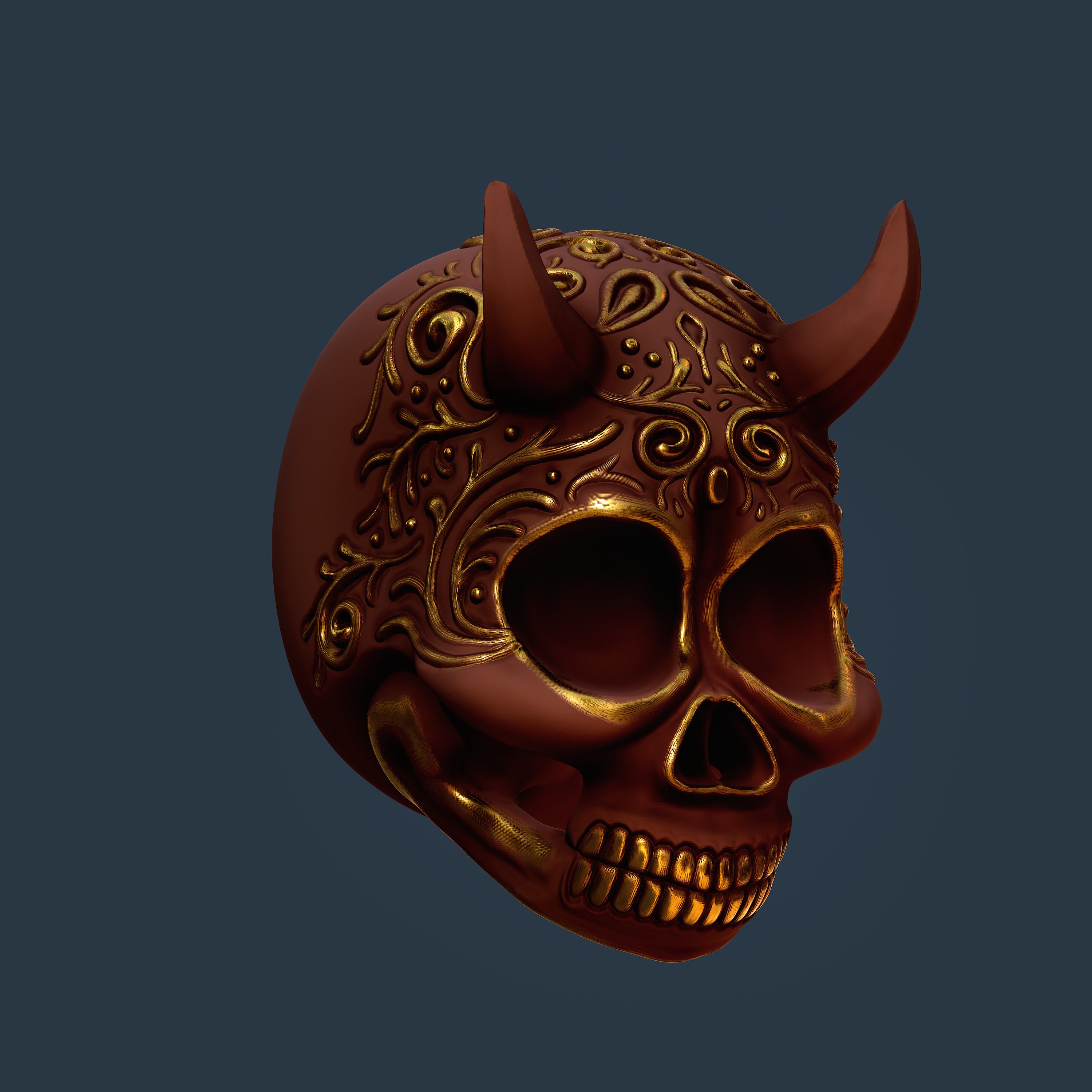 Skull Carved 01 STL File - Etsy