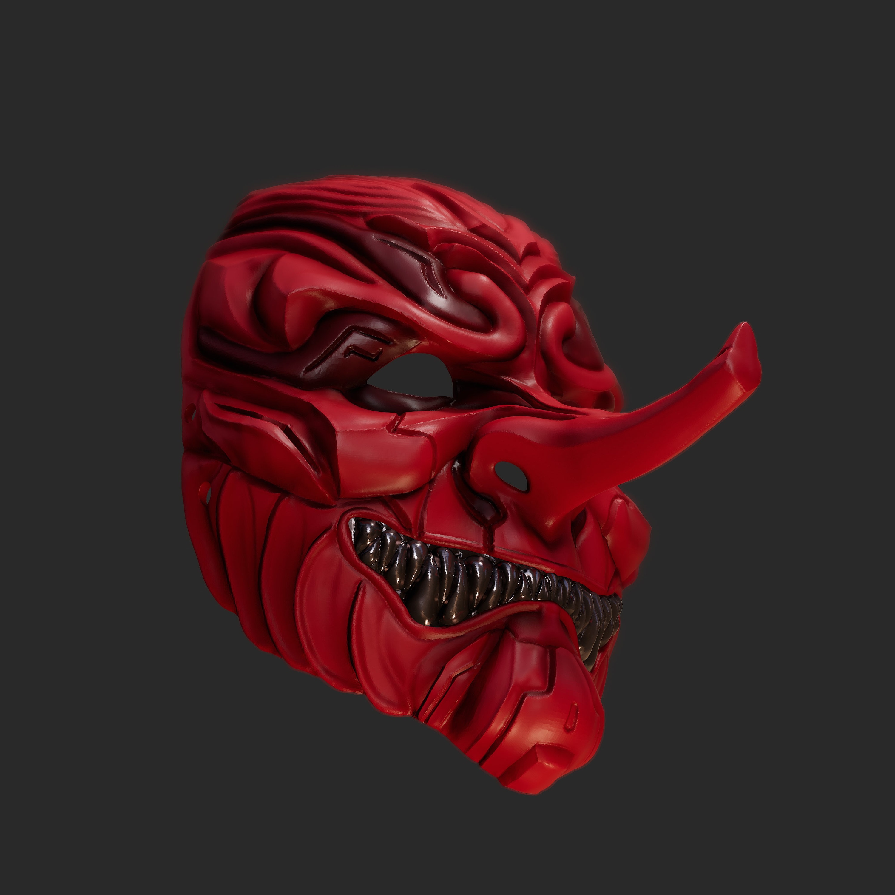 Tengu Oni Mask 16 Demon Full Face Stl 3d Printer - Etsy