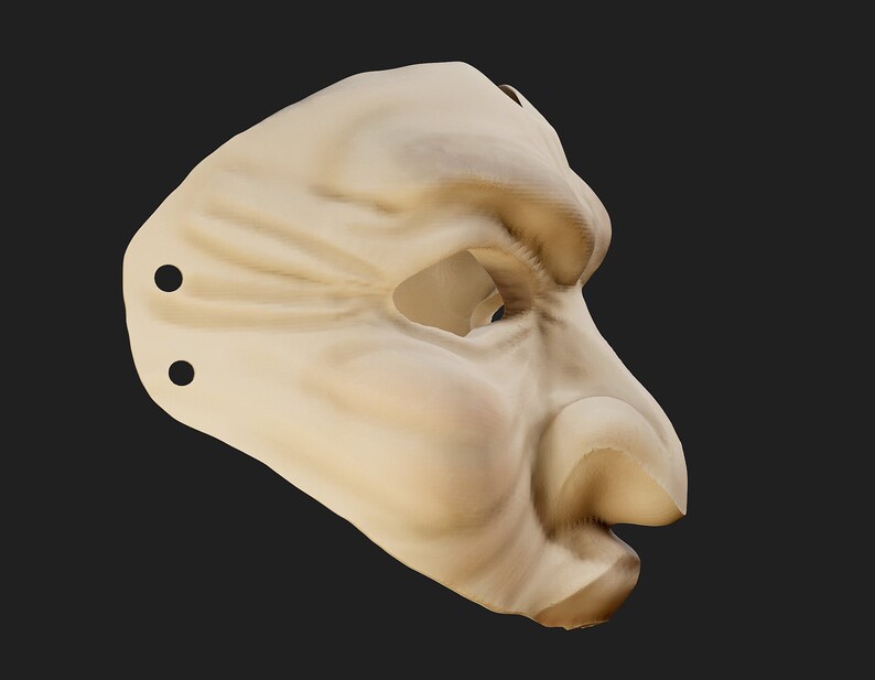 Oni Mask 13 Angry Demon Half Face 3D Printing File Stl - Etsy