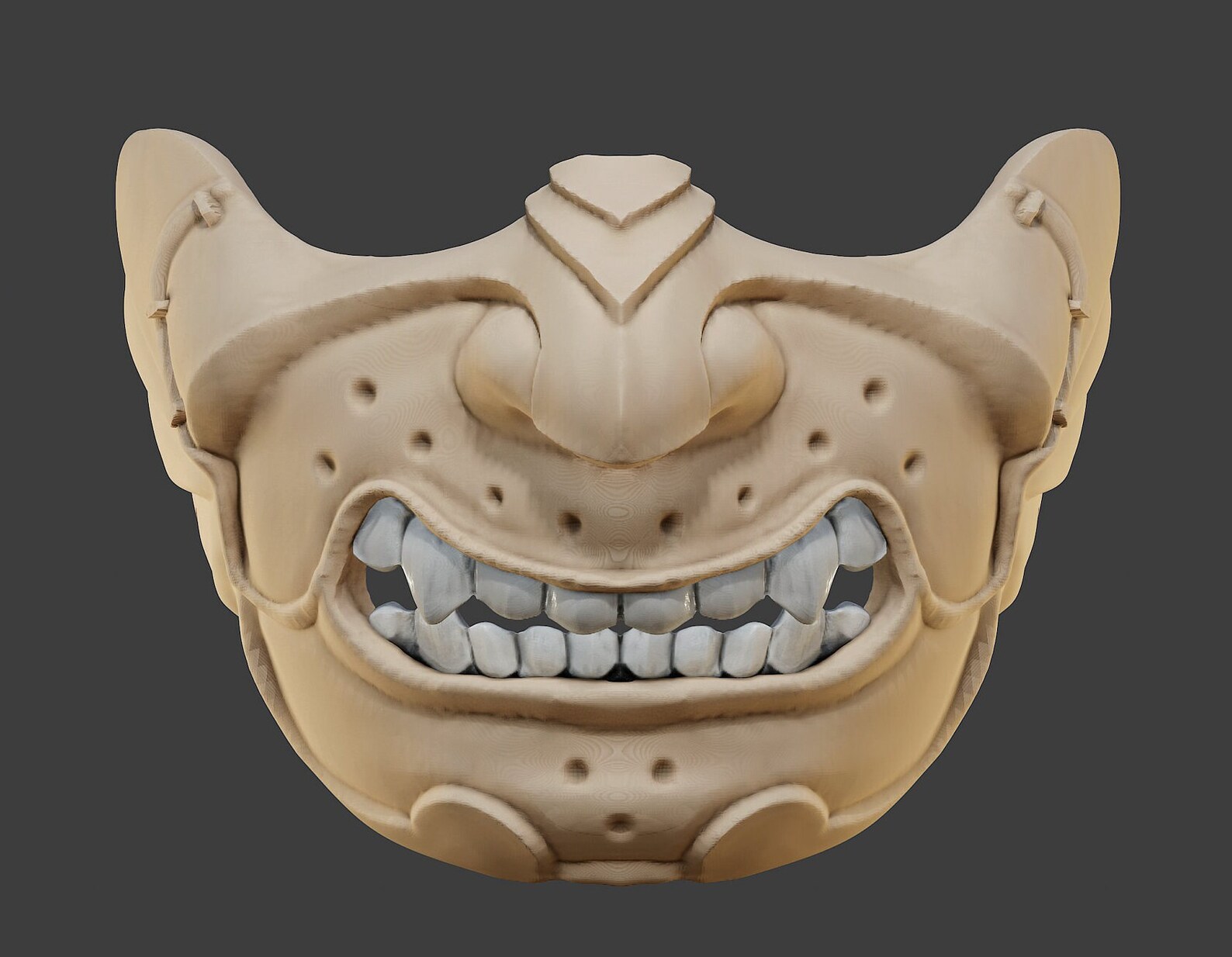 Oni Mask 11 Demon Half Face 3D Printing File Stl - Etsy