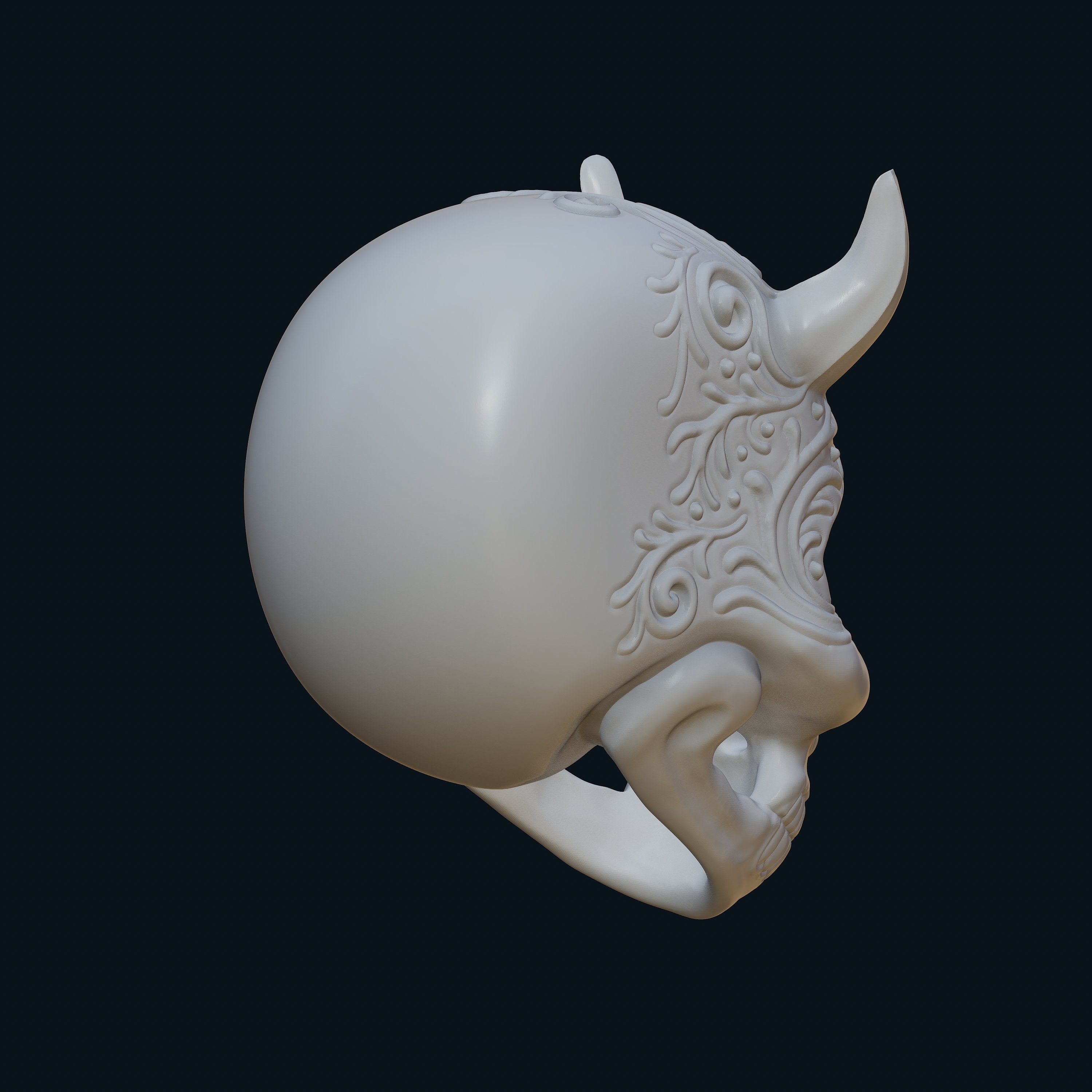 Skull Carved 01 STL File - Etsy