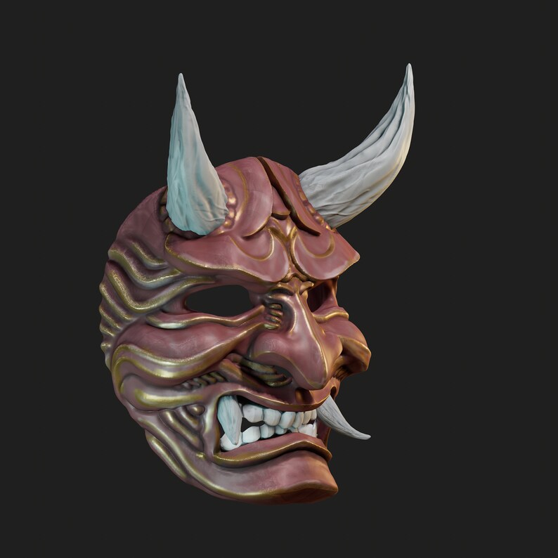 Hannya Samurai Oni Mask 5 3D Printing File Stl - Etsy