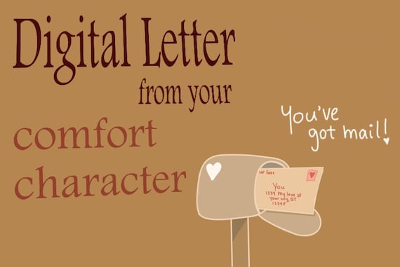 Custom Digital Letter From Your Favorite Comfort Character - Etsy
