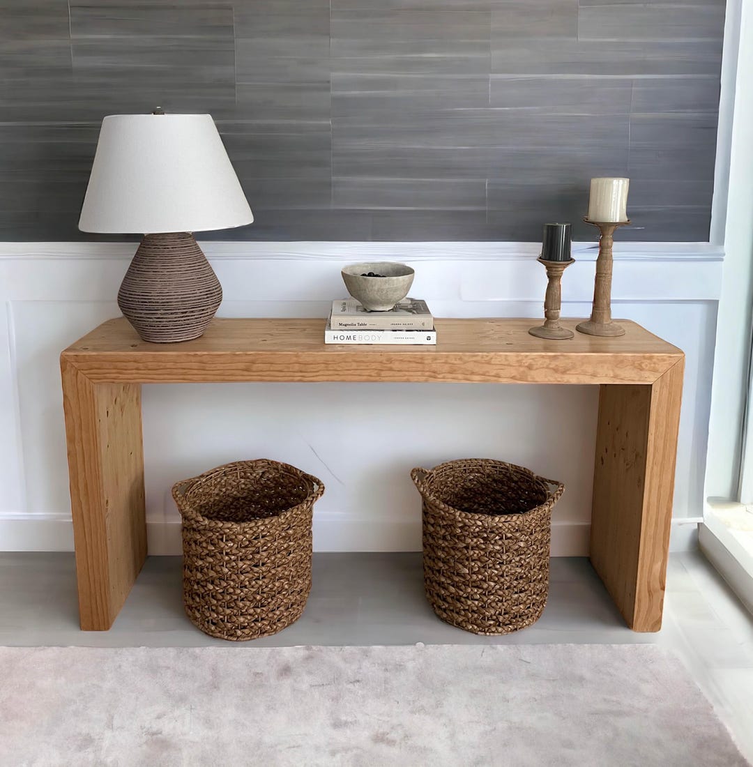 Waterfall Console Table for Entryway, Sofa, Living Room. Enhance Home ...