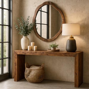 Waterfall Console Table for Entryway, Sofa, Living Room. Enhance Home ...