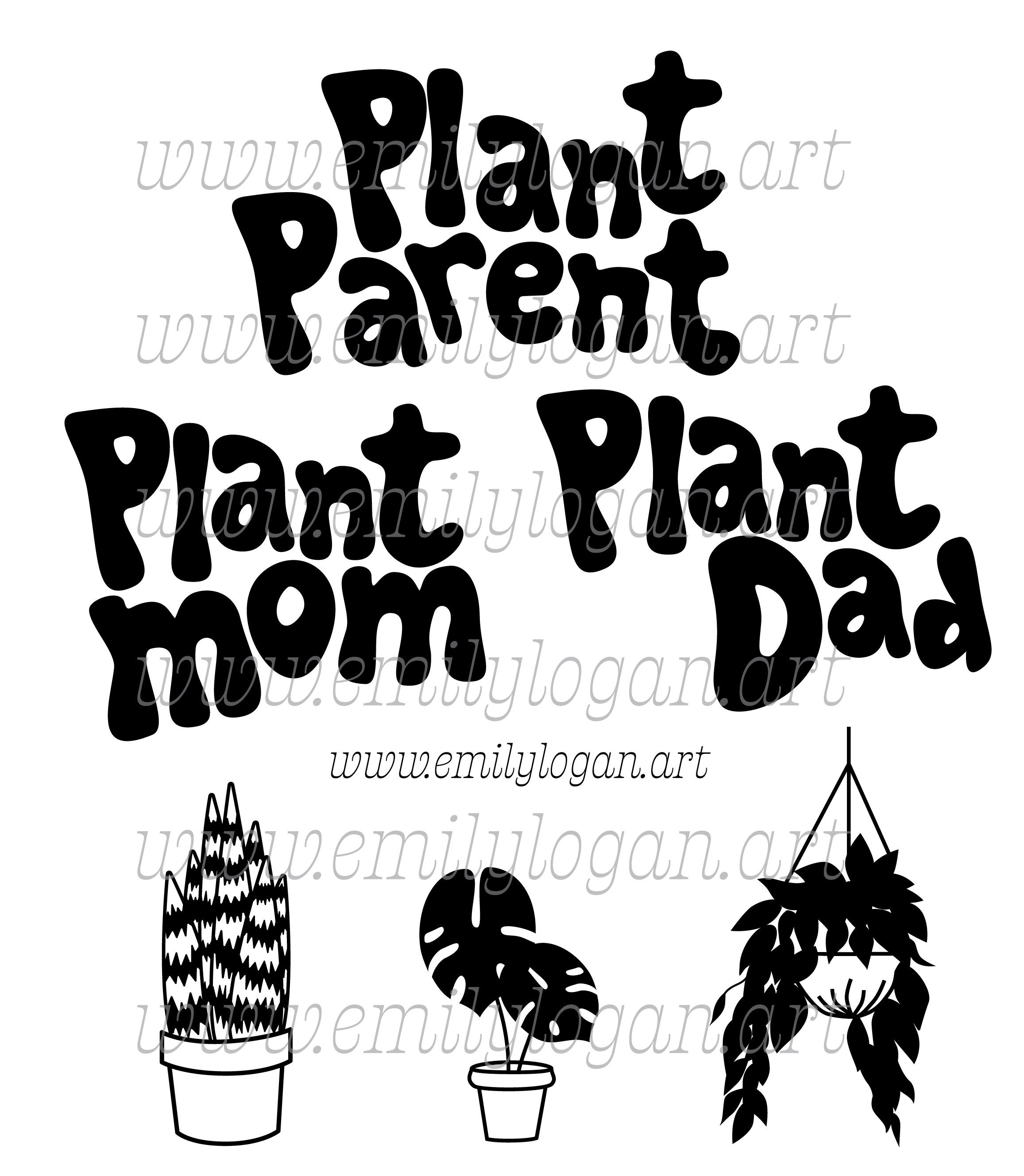 Plant Mom, Plant Dad, Plant Parent SVG Vector Cricut File - Etsy
