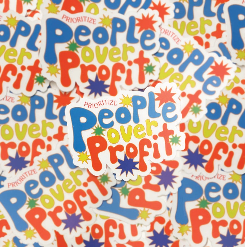 People Over Profit Sticker - Etsy