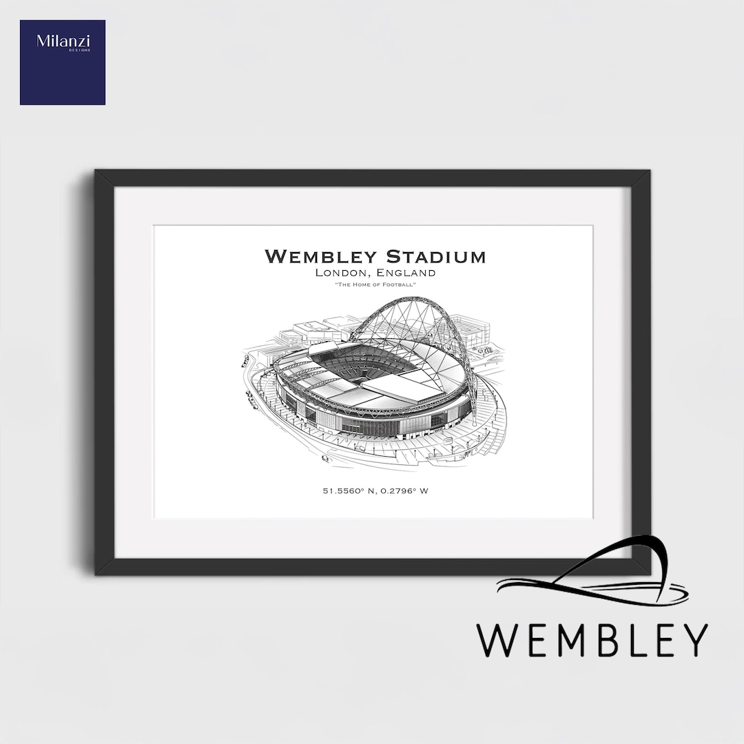 Wembley Stadium Art Print: Football Fan Gift - Etsy
