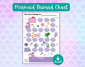 Mermaid Reward Chart Printable - Etsy