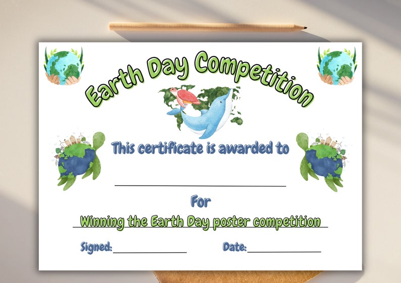Earth Day Competition Printable Instant Download Classroom Activity ...