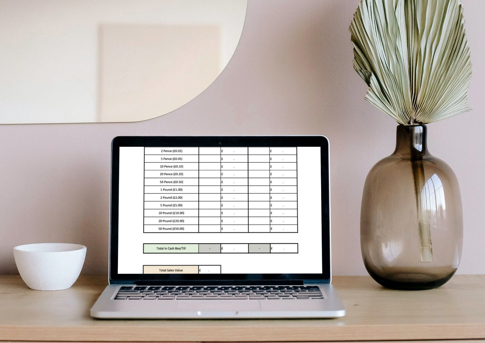 Market Cashing up Sheet, Daily Cash Report, Excel Download Spreadsheet ...