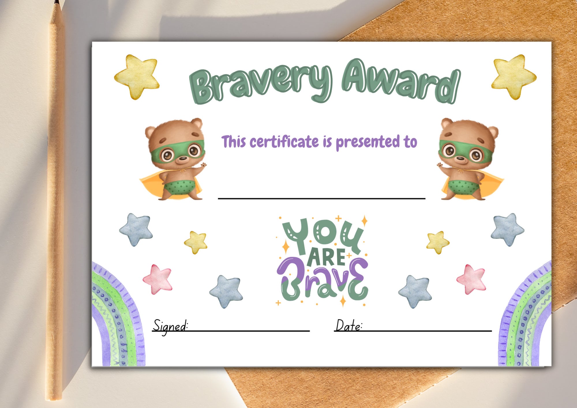 Bravery Award Certificate Back to School Bravery Award Certificate ...