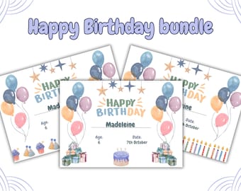 Happy Birthday Certificates Student Birthday Card Printable - Etsy