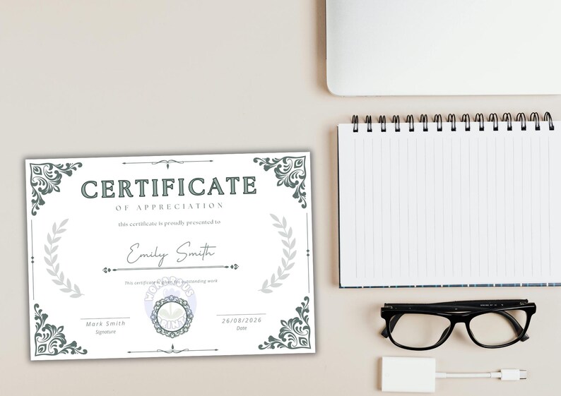 Certificate of Appreciation Template Printable, Editable Printable ...