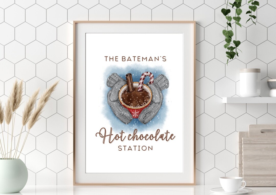 Personalised Hot Chocolate Station Sign Printable Winter Party ...