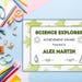 Science Achievement Award Congratulations Personalised Certificate ...