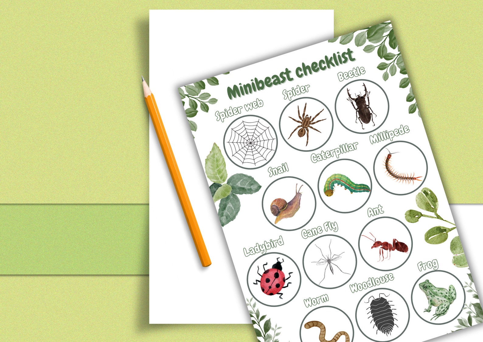 Minibeast Scavenger Bug Hunt Activity Sheet Downloadable Bug Hunt Sheet ...