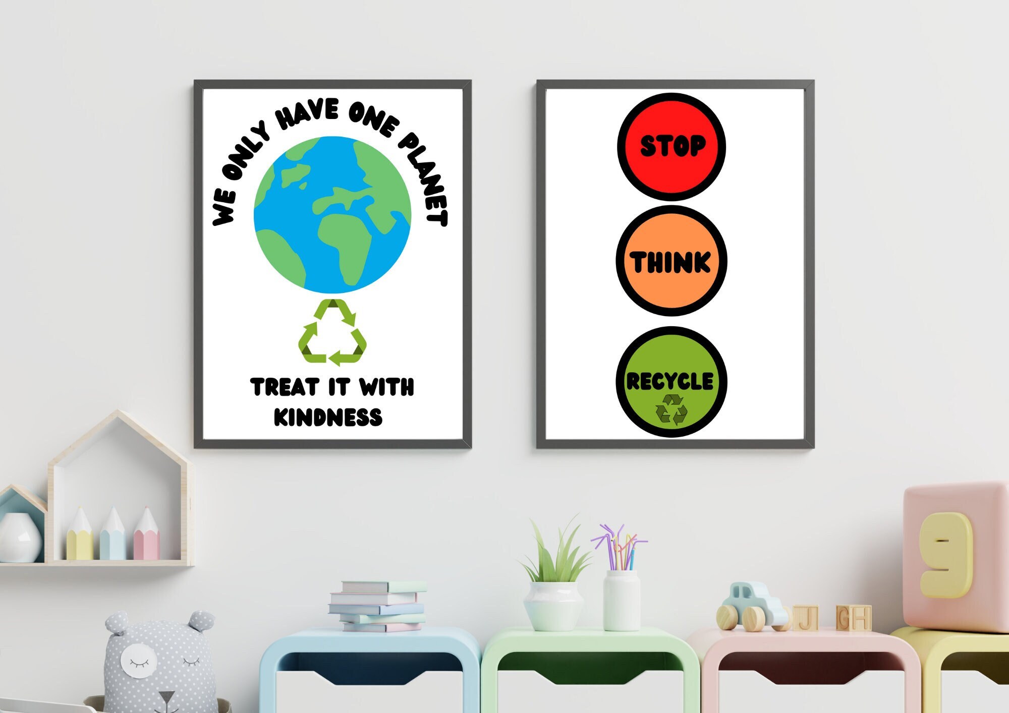 Recycling Poster Recycled Classroom Decor Teacher Poster Nature Save ...