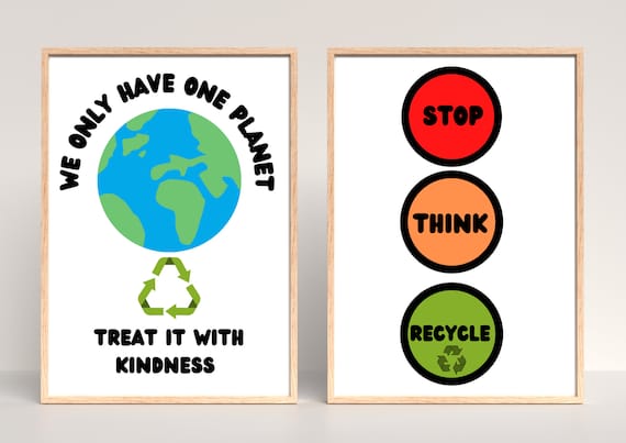 Recycling Poster Recycled Classroom Decor Teacher Poster - Etsy Australia