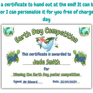 Earth Day Competition Printable Instant Download Classroom Activity ...