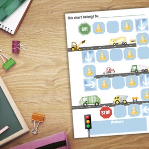 Construction Reward Chart Digger Chart Printable Reward Chart Behaviour ...