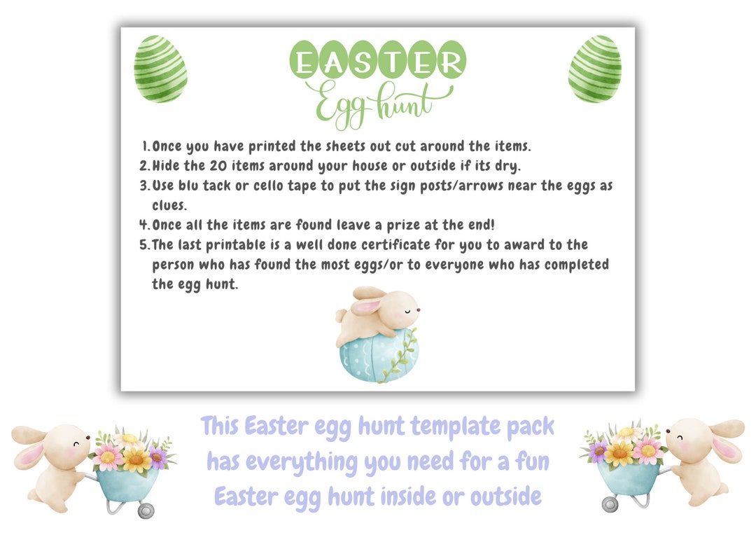 Easter Egg Hunt Template Activity Printable Easter Game Template ...