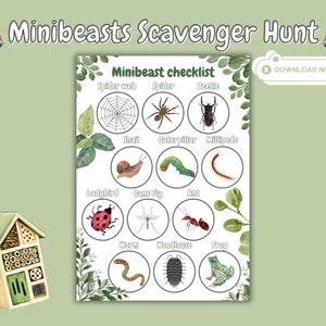 Minibeast Scavenger Bug Hunt Activity Sheet Downloadable Bug Hunt Sheet ...