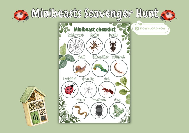 Minibeast Scavenger Bug Hunt Activity Sheet Downloadable Bug Hunt Sheet ...