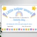 Little Helper Award Personalised Certificate Template Certificate of ...