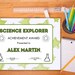 Science Achievement Award Congratulations Personalised Certificate ...